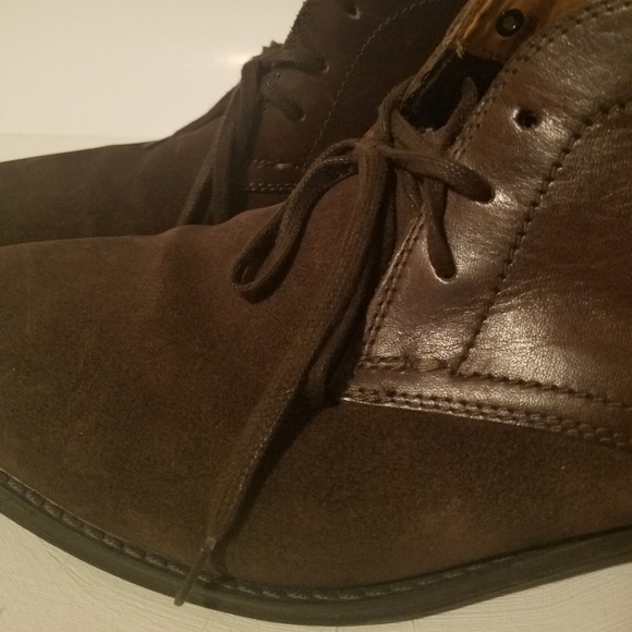 Clarks | Shoes | Clarks Hommes Brown Leathersuede Lace Up Boots Sz ...